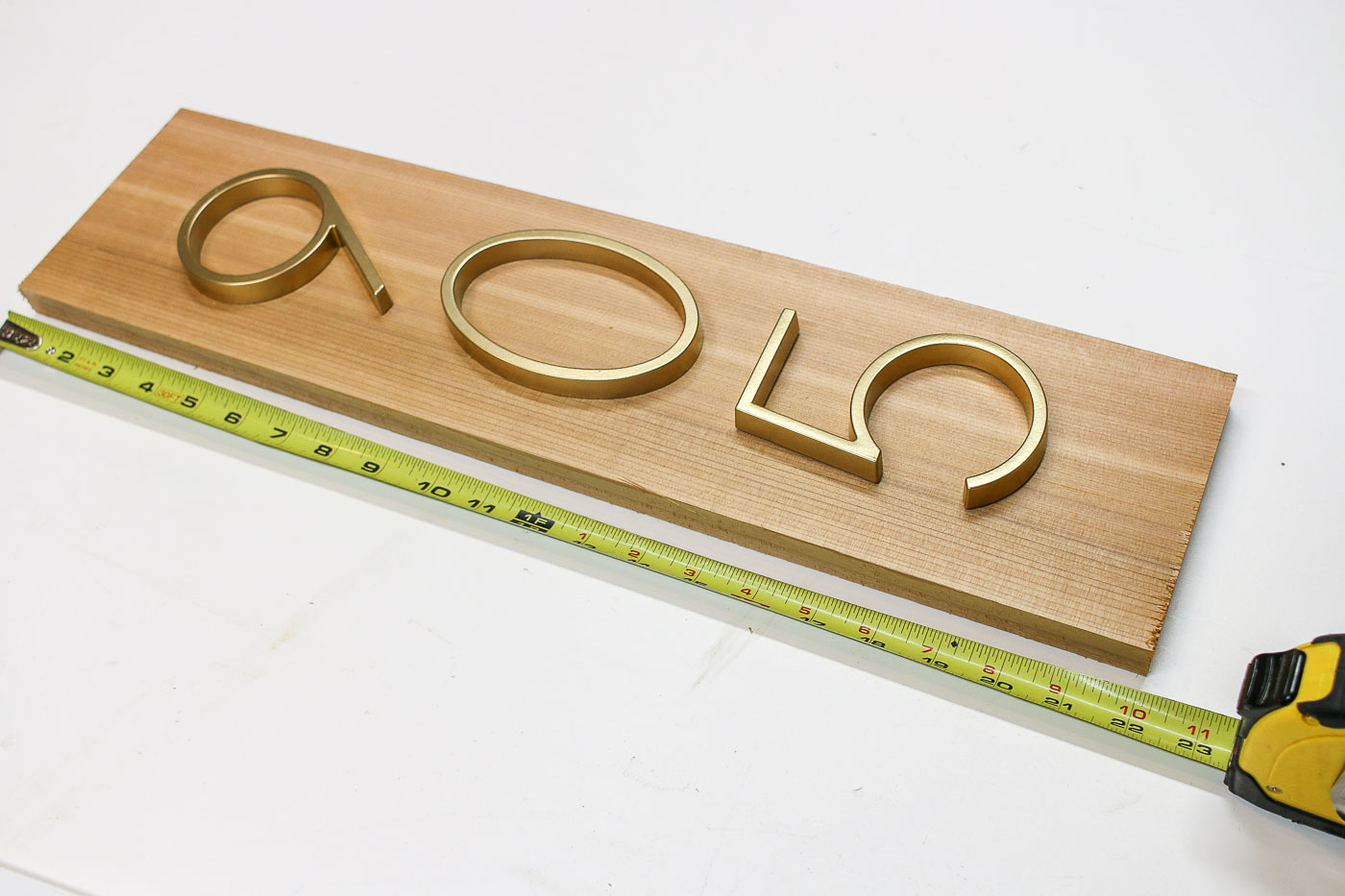 How to Make a Modern Address Number Sign (and Hang it On Brick ...